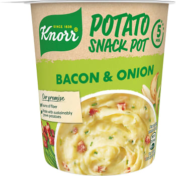 Potatismos Bacon & Lök Snack Pot 51g Knorr | Handla mat online från din ...