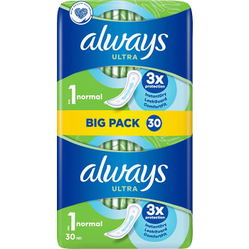 Bindor Ultra Normal 30-p Always | Handla mat online från din lokala ICA ...