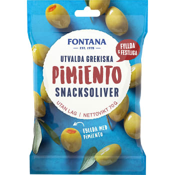 Snacksoliver Pimiento Fyllda 70g Fontana | Handla mat online från din ...