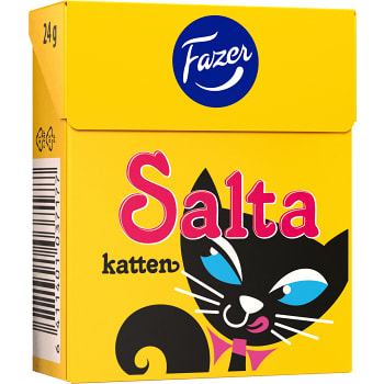 Pastiller Salta katten 25g Fazer | Handla mat online från din lokala ...