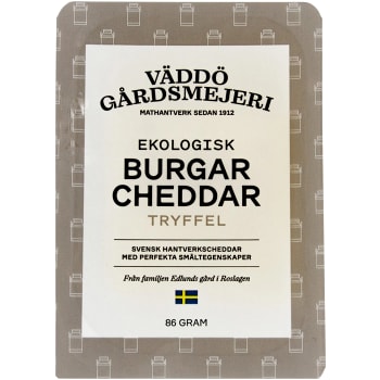 Burgarcheddar Tryffel 86g Väddö Gårdsmejeri | Handla mat online från ...