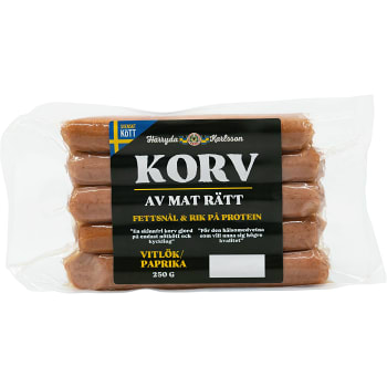 Mat Rätt korv Vitlök 250g Härryda Karlsson | Handla mat online från din ...