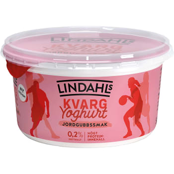 Kvarg Jordgubb 0,2% 500g Lindahls | Handla mat online från din lokala ...