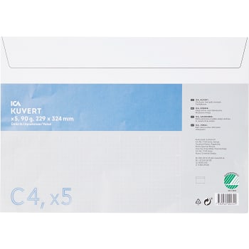 Kuvert Vit C4 5-p ICA Home | Handla mat online från din lokala ICA-butik