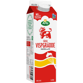 Färsk vispgrädde 40% 1l Arla Ko® | Handla mat online från din lokala ...