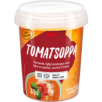 Tomatsoppa med bitar 475g ICA | Handla mat online från din lokala ICA-butik