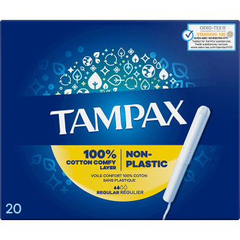 Tampong Regular 20-p Tampax | Handla mat online från din lokala ICA-butik
