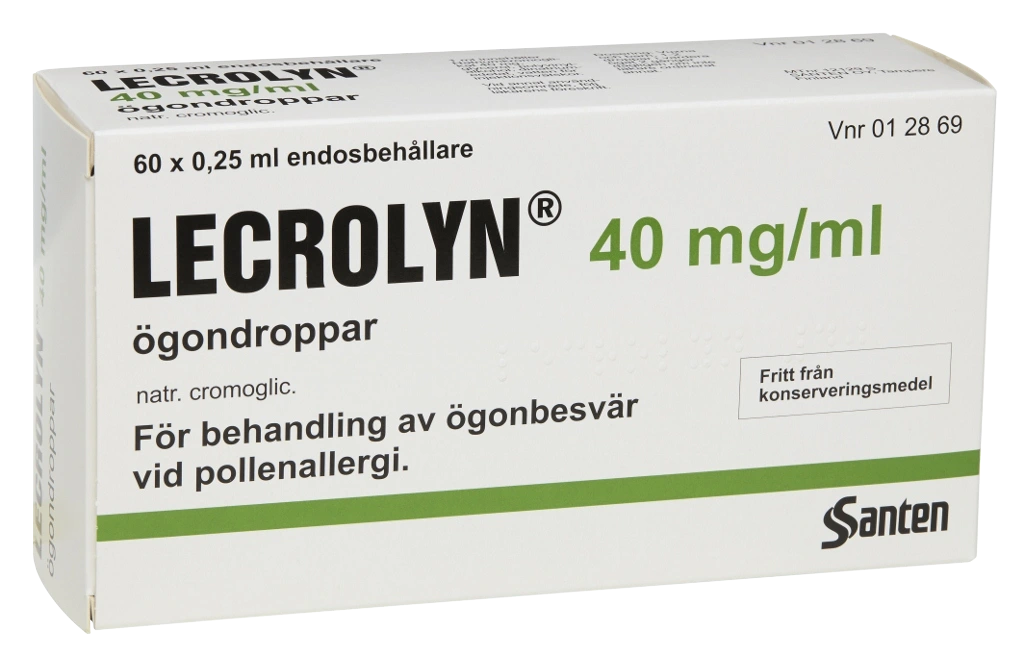 Lecrolyn ögondroppar i endosbehållare 40 mg/ml 60 st | Apotek Hjärtat
