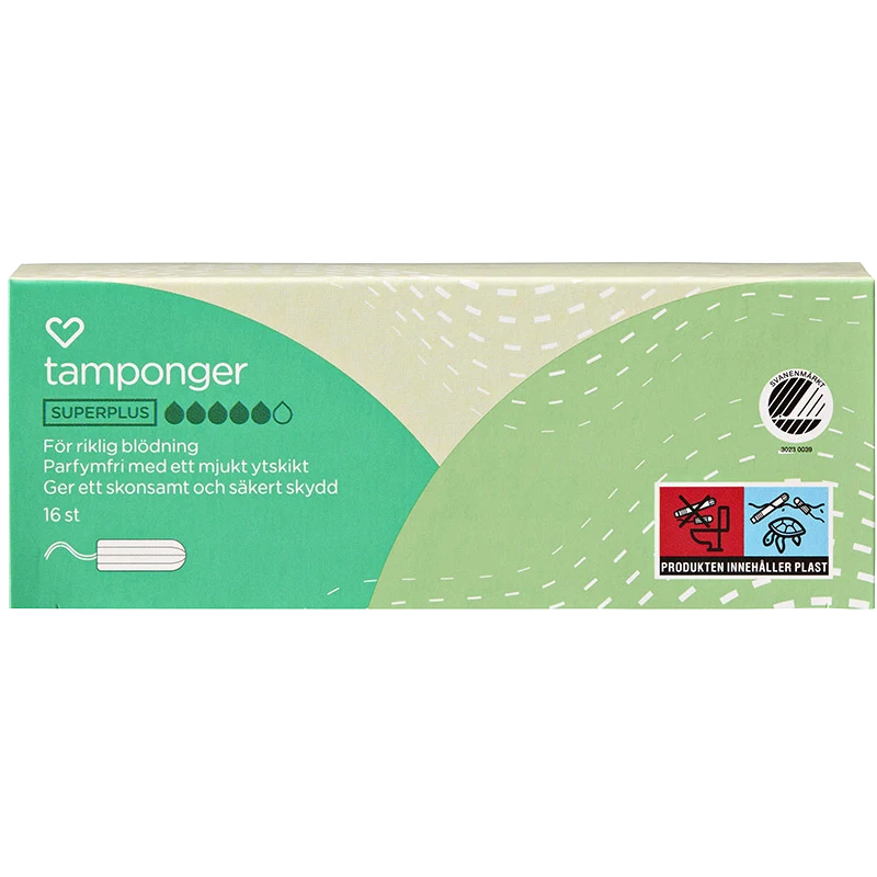 Hjärtats tamponger Super Plus 16st | Apotek Hjärtat