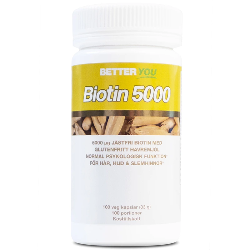 Better You Biotin 5000 100 kapslar | Apotek Hjärtat