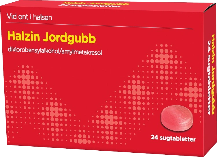 Halzin Jordgubb Sugtablett Blister, 24tabletter | Apotek Hjärtat