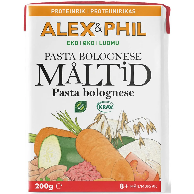 Alex & Phil Vår Pasta Bolognese Måltid 200 g | Apotek Hjärtat