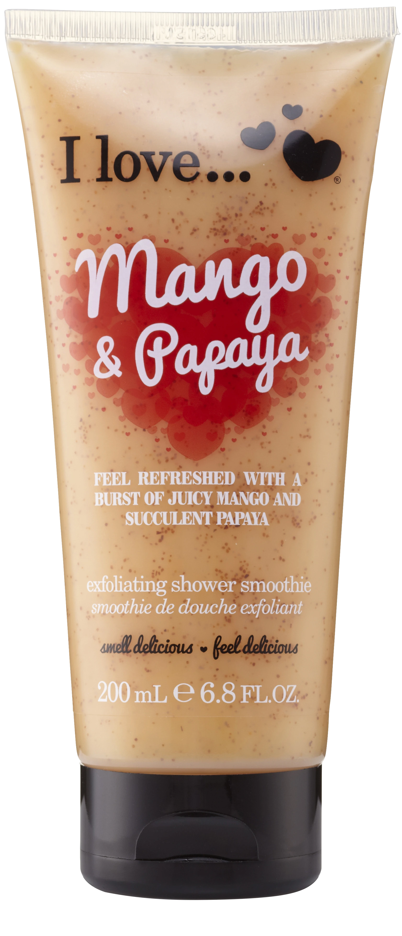 I LOVE Mango & Papaya Exfoliating Shower Smoothie 200 ml | Apotek Hjärtat