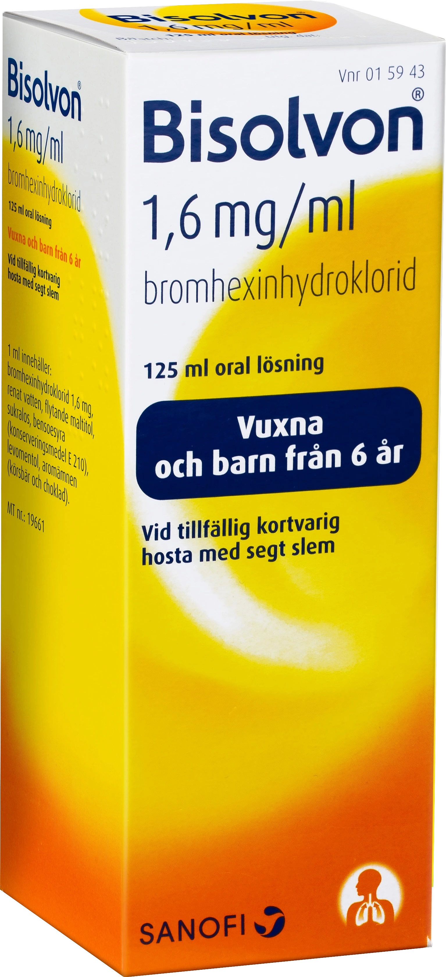 Bisolvon oral lösning 1,6 mg/ml 125 ml - Apotek Hjärtat