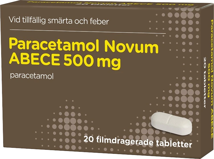 Paracetamol Novum ABECE filmdragerad tablett 500 mg 20 st | Apotek Hjärtat