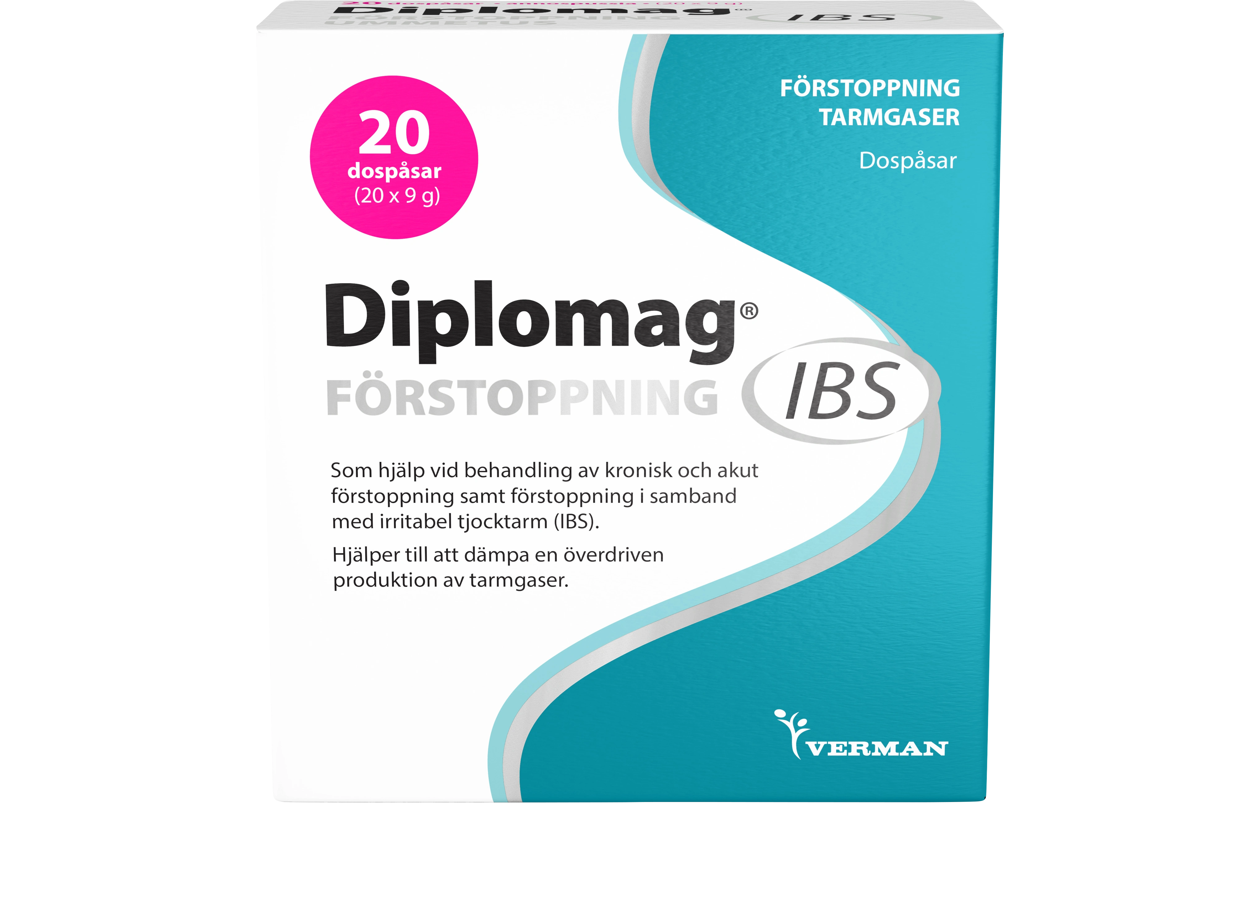 Diplomag IBS Förstoppning Dospåsar 20 st | Apotek Hjärtat