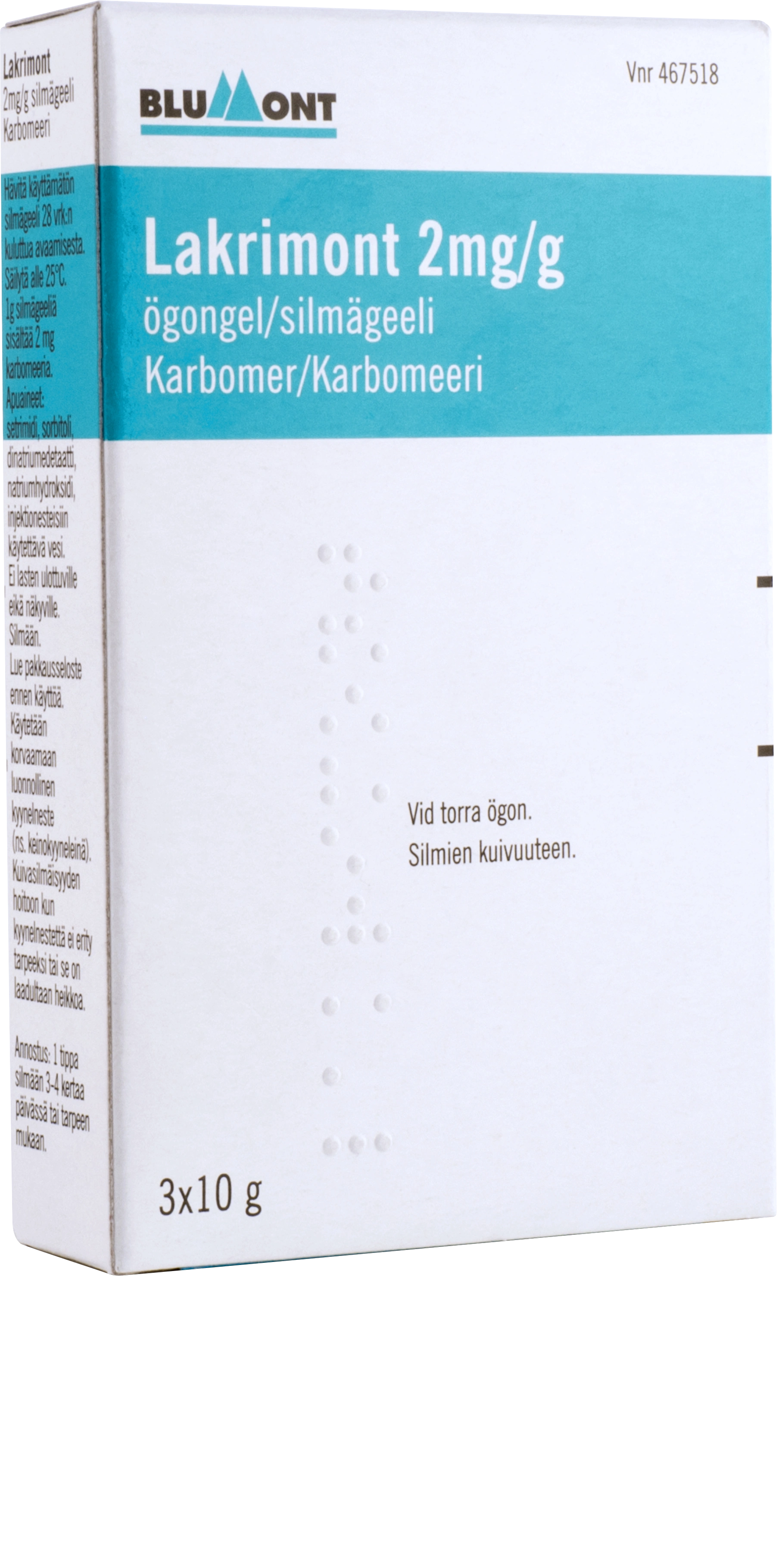 Lakrimont ögongel 2 mg/g 3 x 10 g | Apotek Hjärtat