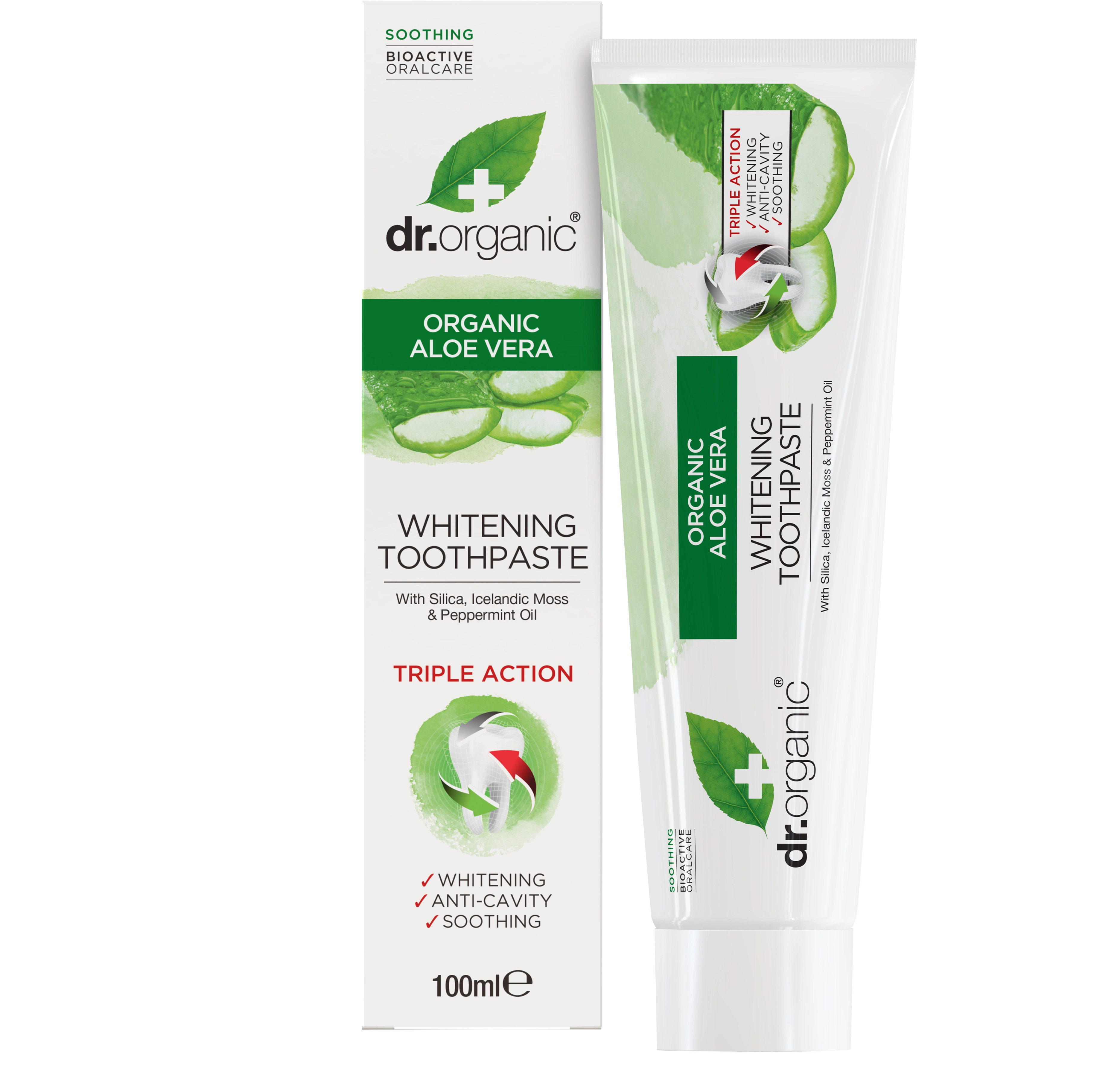 Dr. Organic Aloe Vera Tandkräm med fluor 100 ml | Apotek Hjärtat