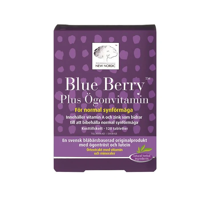 New Nordic Blue Berry Plus Ögonvitamin Tablett 120 st | Apotek Hjärtat