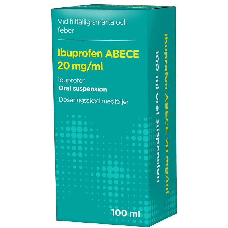 Ibuprofen ABECE Oral suspension 20 mg/ml 100 ml | Apotek Hjärtat