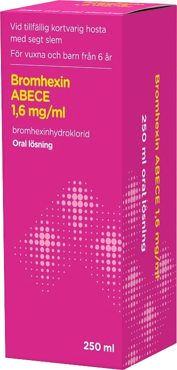 Bromhexin ABECE Oral lösning 1,6 mg/ml 250 ml - Apotek Hjärtat