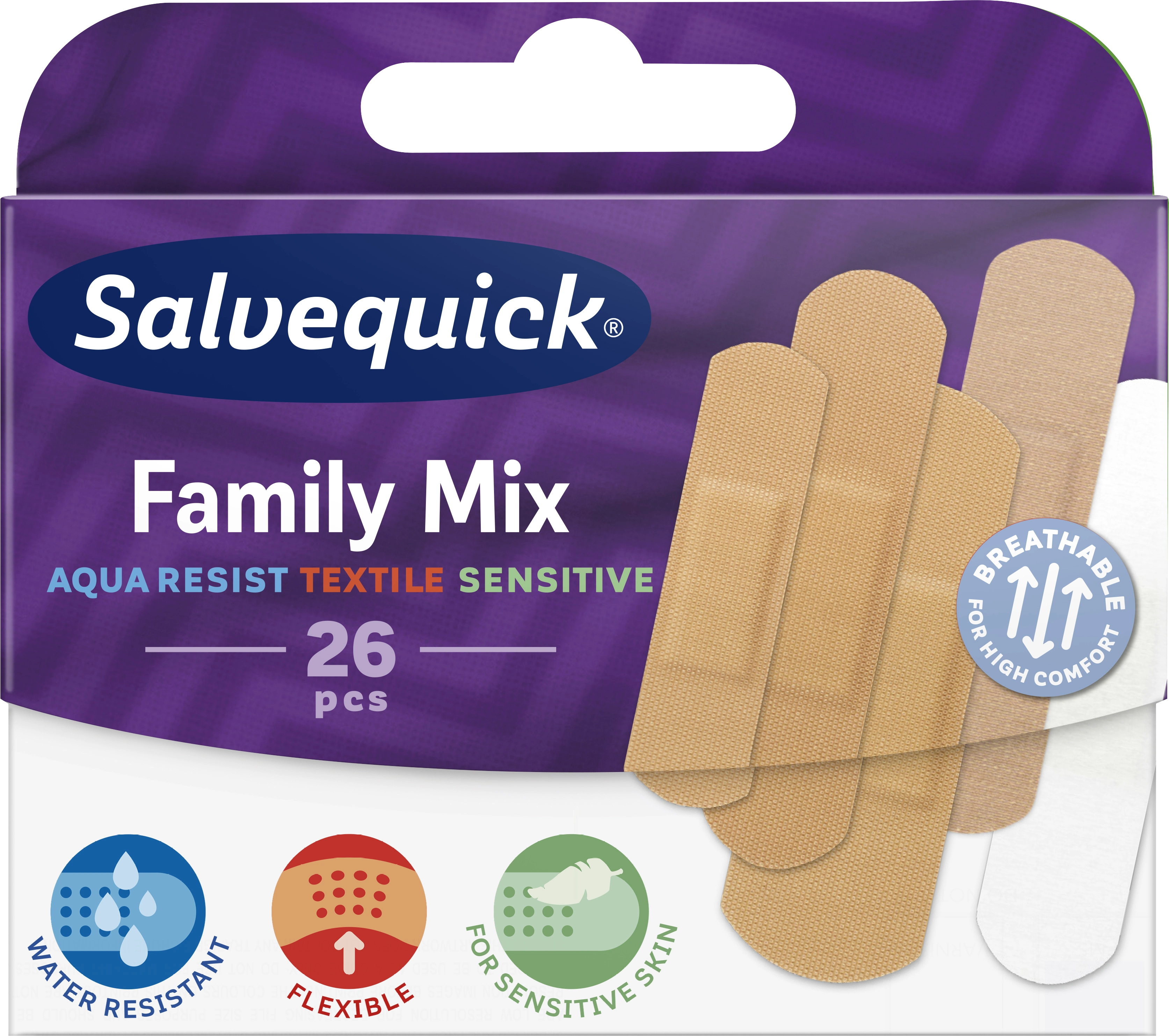 Salvequick Family Mix 26 st | Apotek Hjärtat