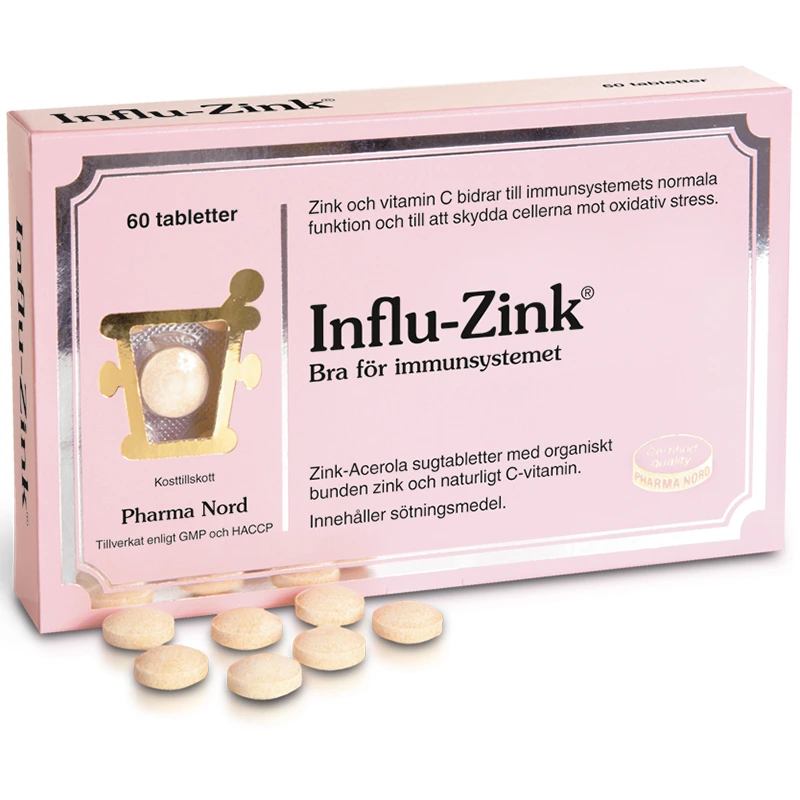 Pharma Nord Influ-Zink 60 st | Apotek Hjärtat