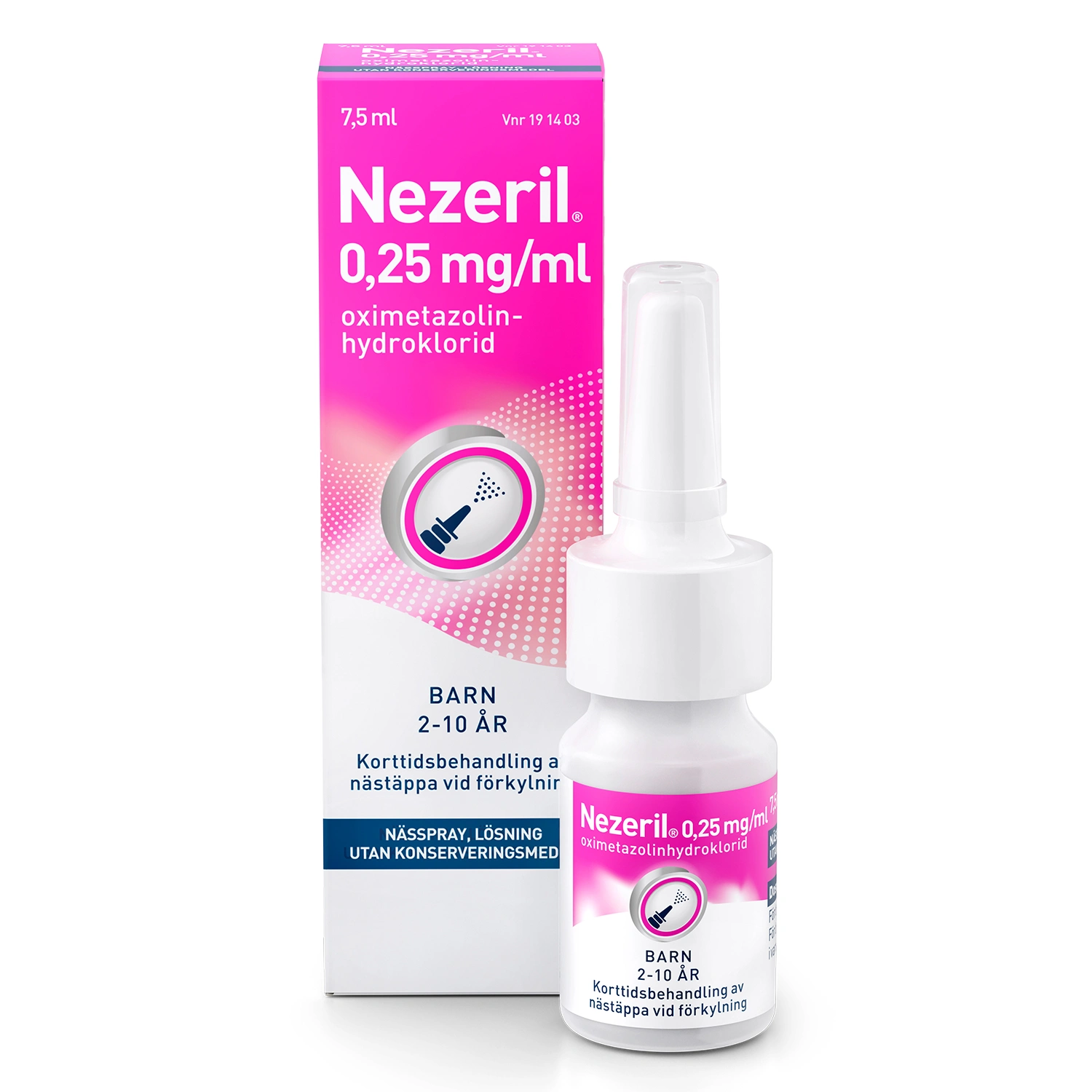 Nezeril nässpray 0,25 mg/ml 7,5 ml | Apotek Hjärtat