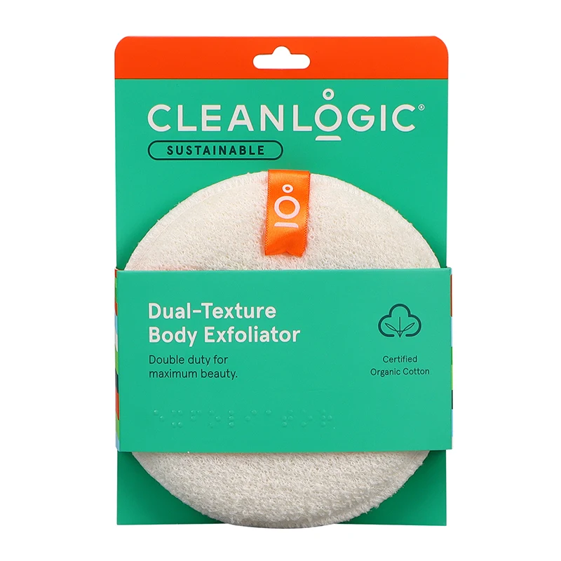 Clean Logic Sustainable Dual-Texture Body Scrubber | Apotek Hjärtat