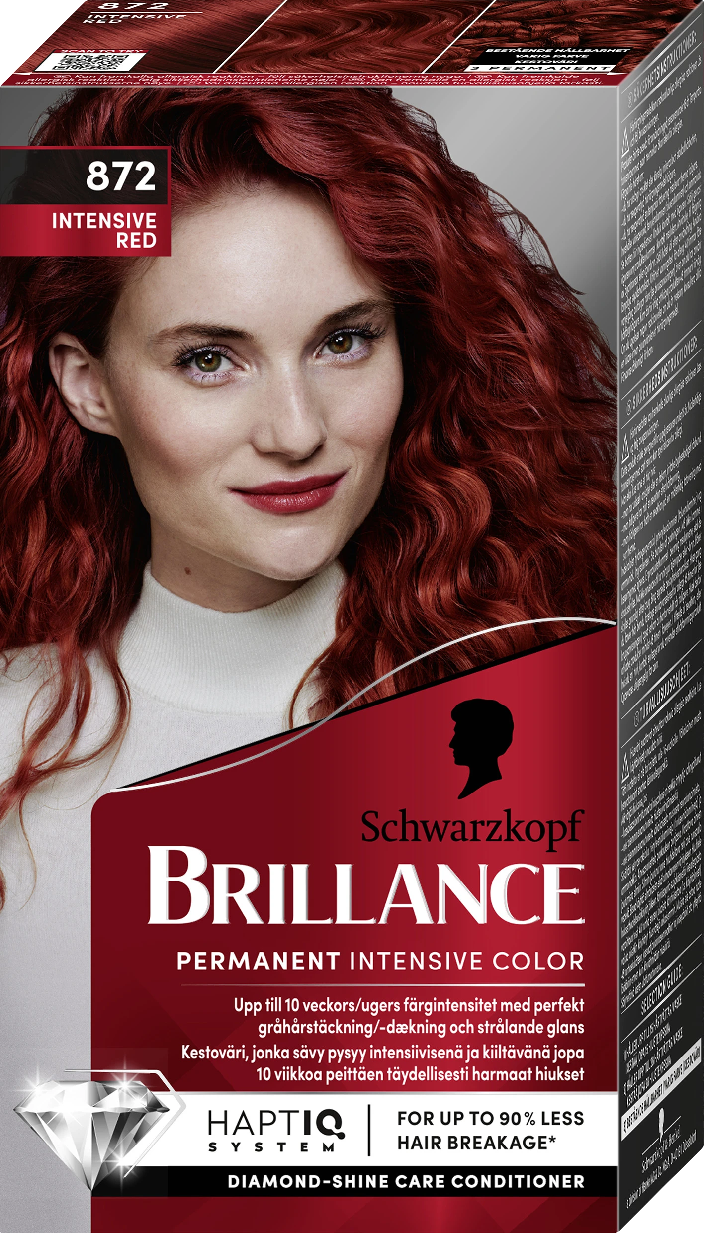 Schwarzkopf Brillance Hårfärg 872 Intensive Red | Apotek Hjärtat