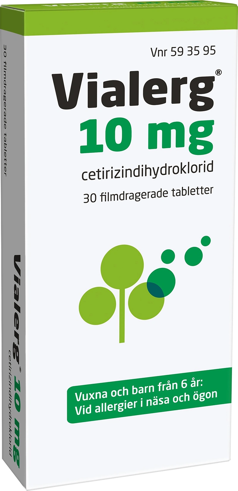 Vialerg filmdragerad tablett 10 mg 30 st | Apotek Hjärtat