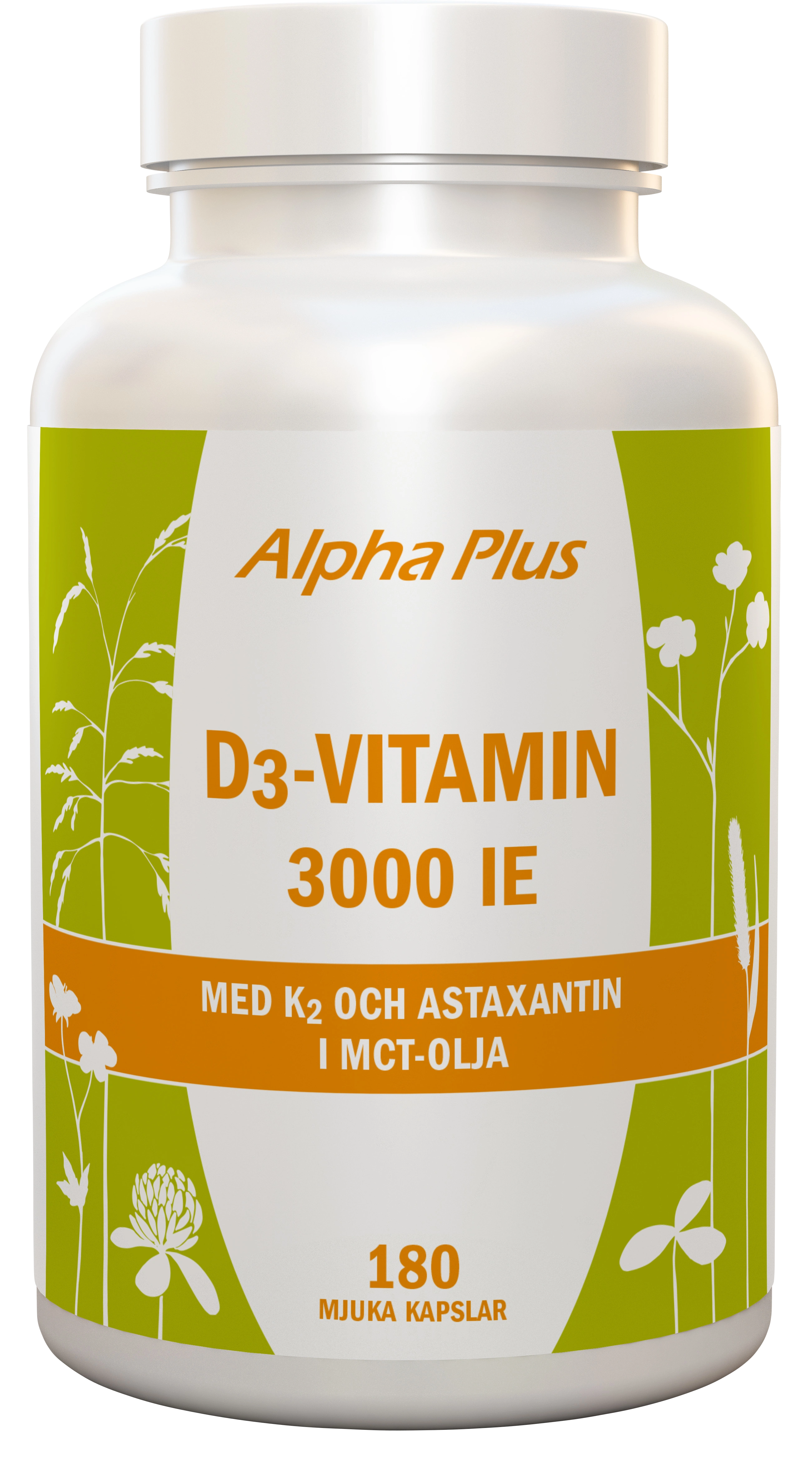 Alpha Plus D3-Vitamin 3000 IE med K2 180 kapslar | Apotek Hjärtat