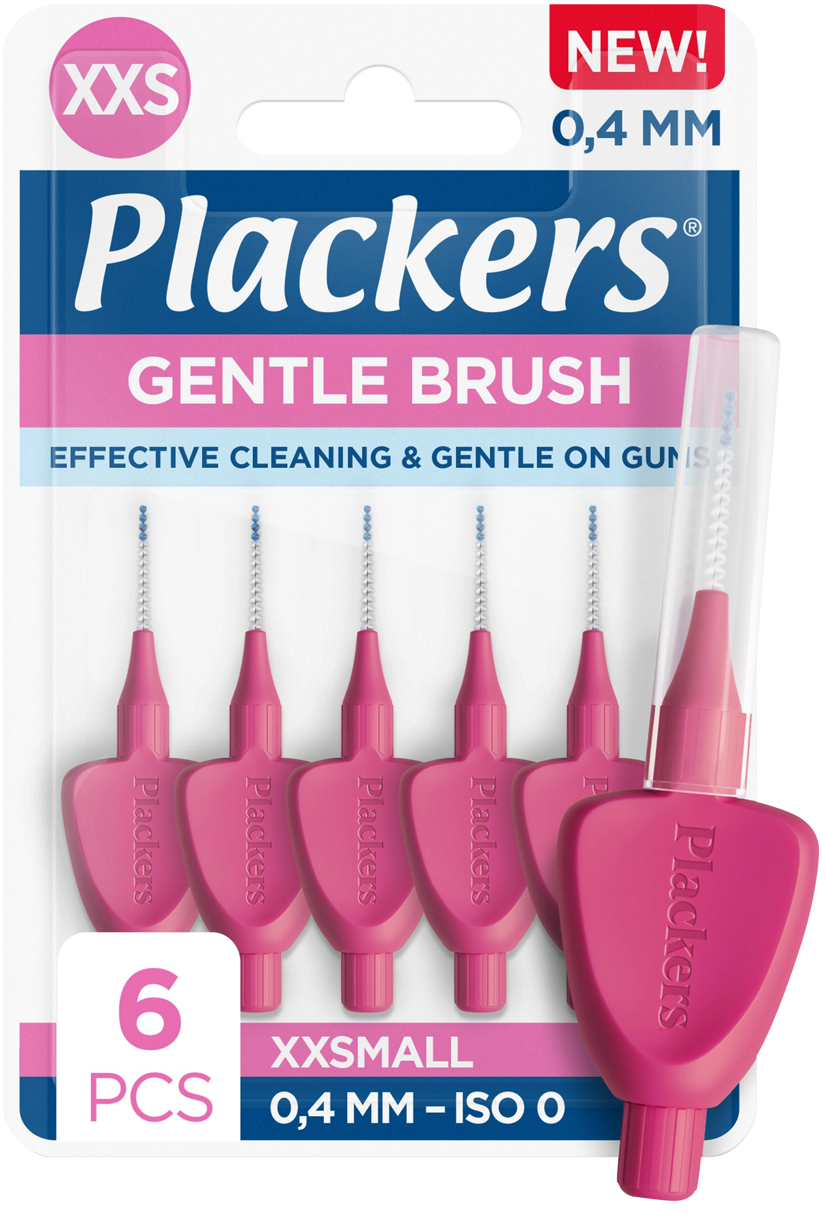 Plackers Gentle Brush 0,4 mm 6st | Apotek Hjärtat