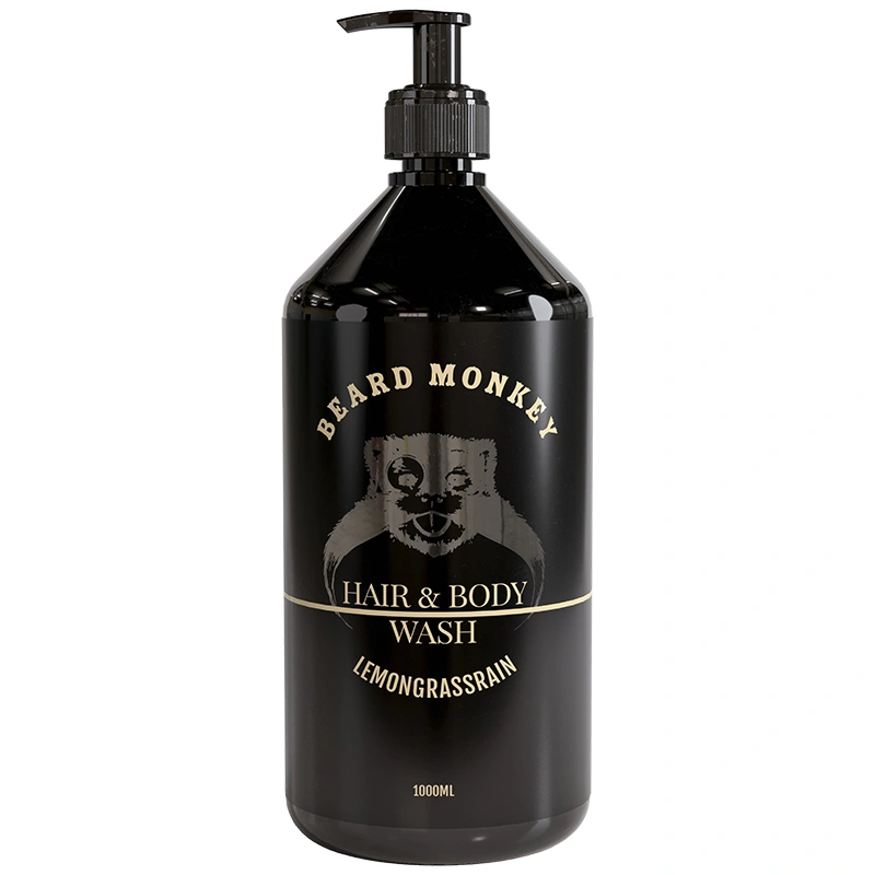 Beard Monkey Hair & Body Wash Lemongrass Rain 1000 ml | Apotek Hjärtat