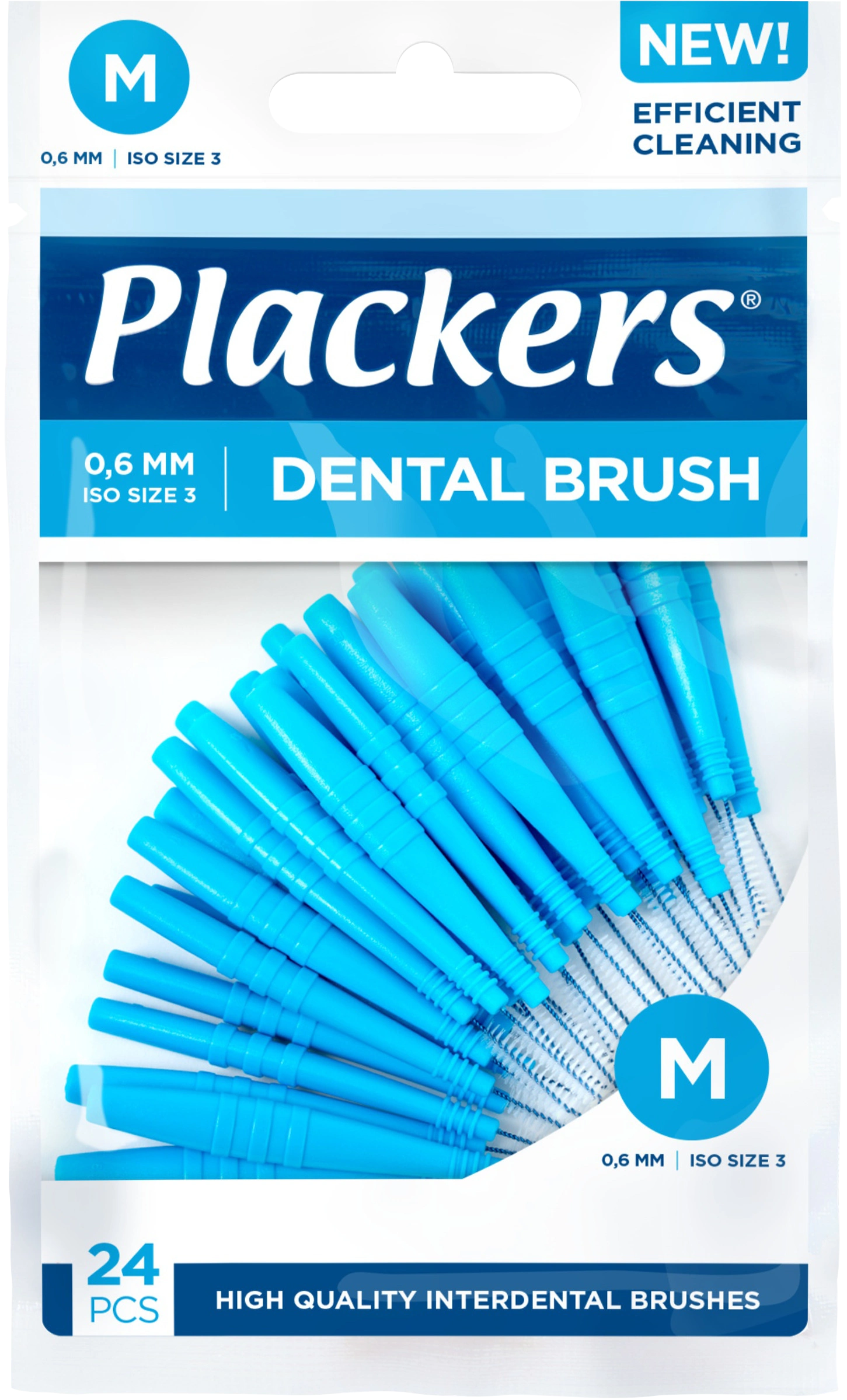 Plackers Dental Brush M 0,6 mm 24 st | Apotek Hjärtat