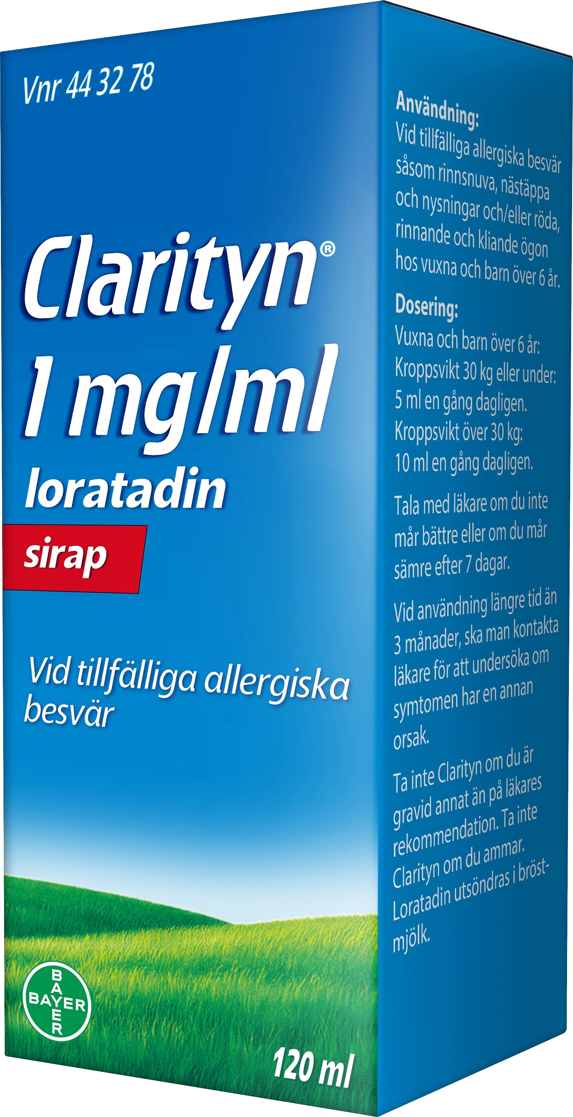 Clarityn Sirap 1mg/ml Flaska, 120 ml | Apotek Hjärtat