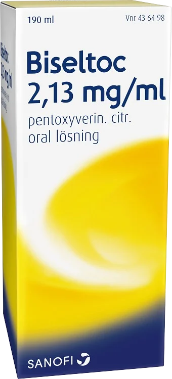 Biseltoc Oral lösning 2,13mg/ml Flaska, 190ml | Apotek Hjärtat