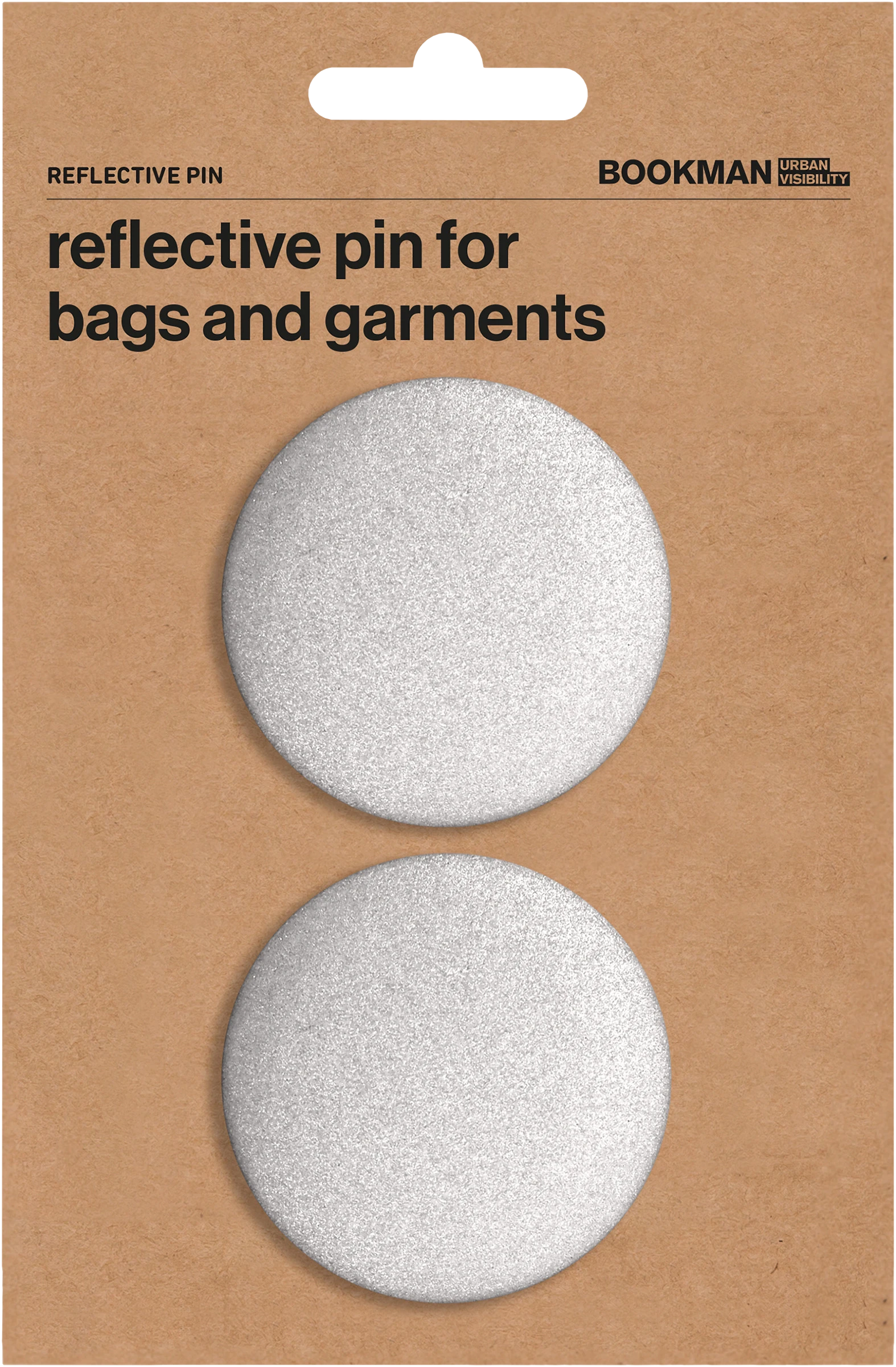Bookman Reflective Pins Silver 2 st | Apotek Hjärtat