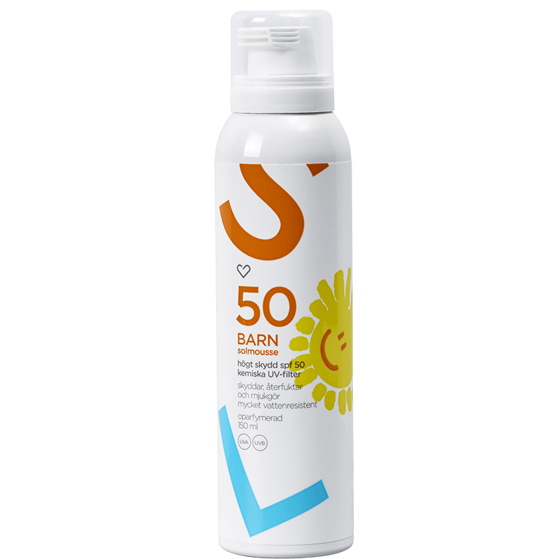 Hjärtats Solmousse Barn Oparfymerad SPF 50, 150 ml | Apotek Hjärtat