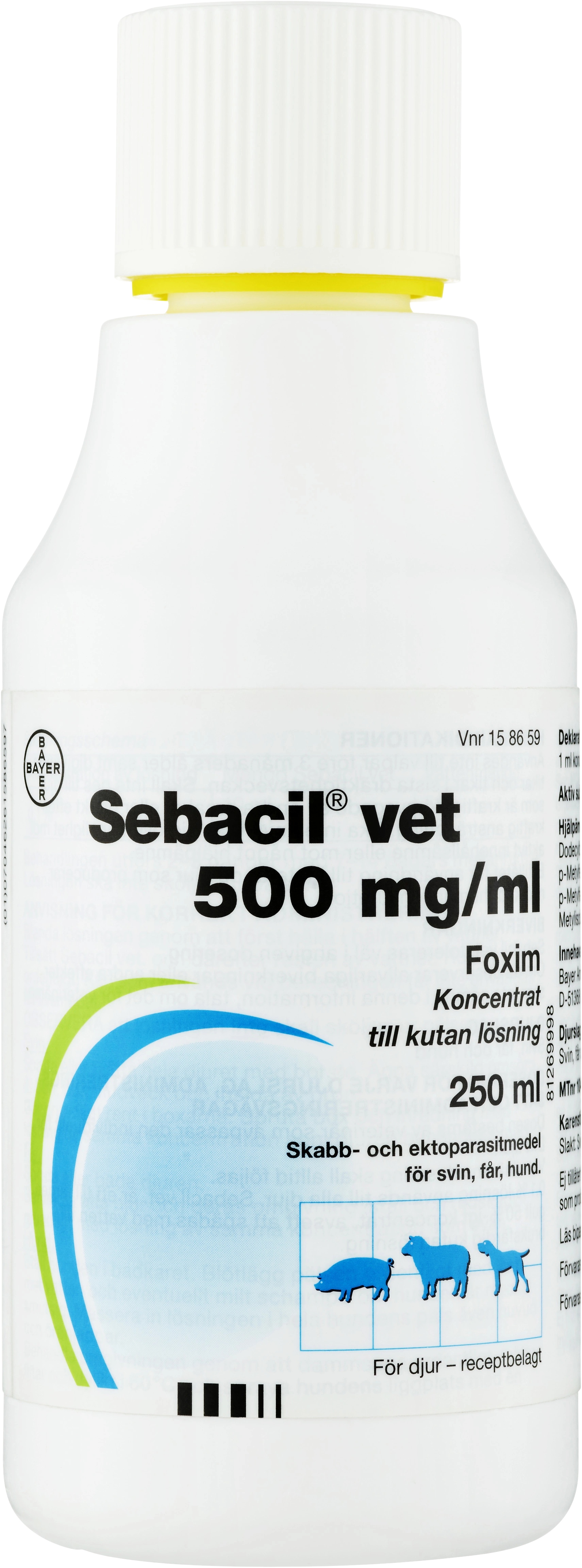 Sebacil® vet. Koncentrat till kutan lösning 500mg/ml Flaska, 250ml ...