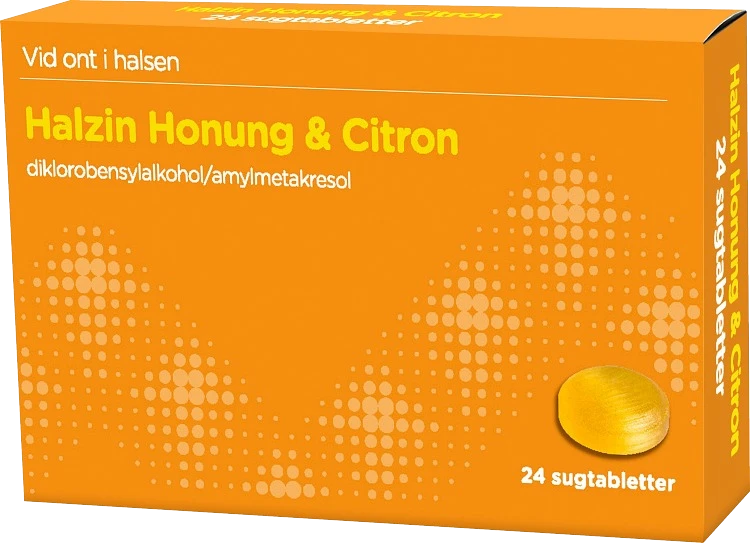 Halzin Honung & Citron Sugtablett Blister, 24tabletter | Apotek Hjärtat