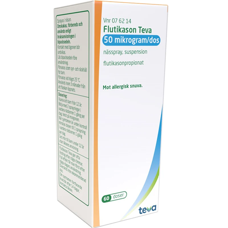 Flutikason Teva nässpray 50 µg/dos 60 doser | Apotek Hjärtat