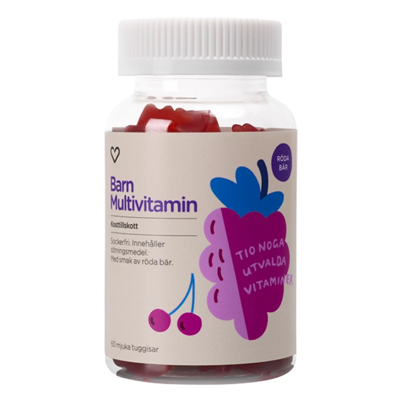 Hjärtats Barn Multivitamin Tuggisar 60 st | Apotek Hjärtat