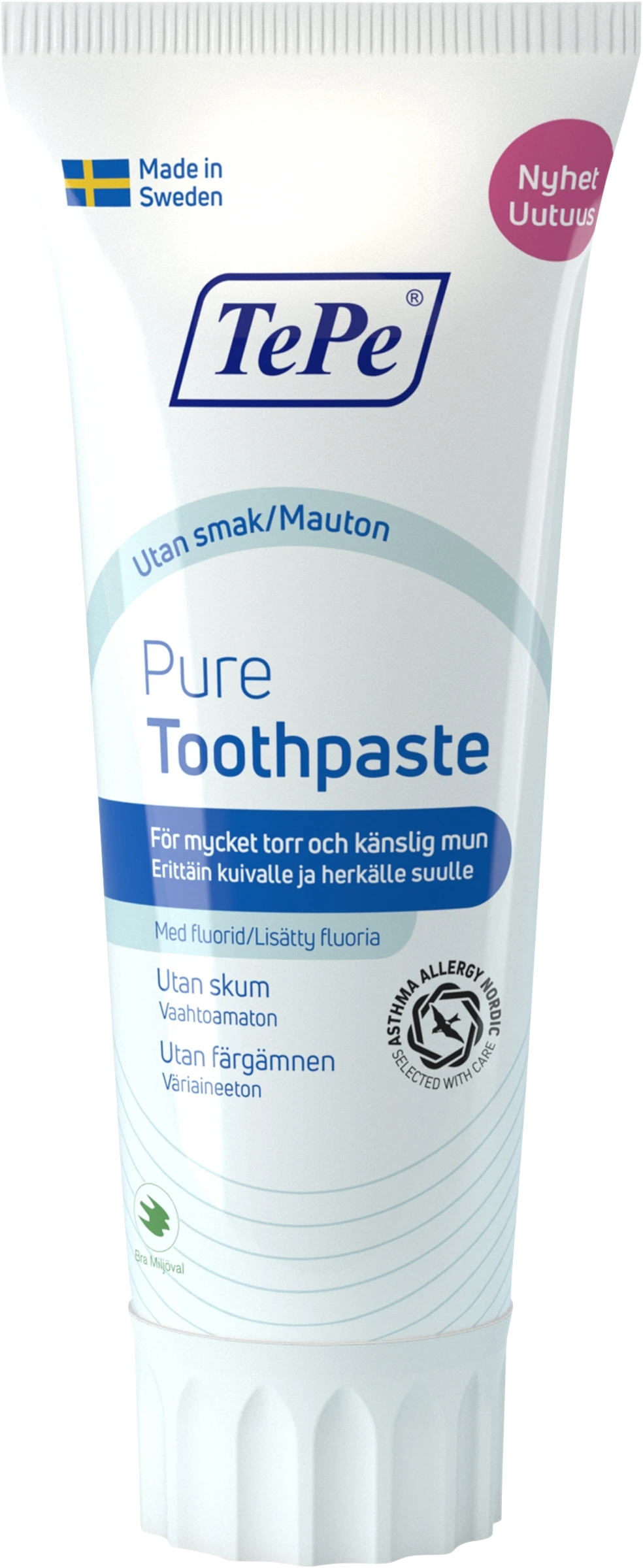TePe Pure Toothpaste Unflavoured 75 ml | Apotek Hjärtat