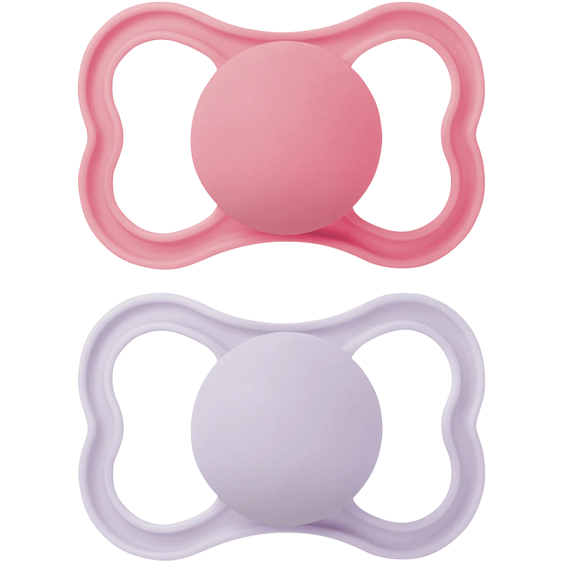 MAM Air Napp Silicone 6-16 mån 2-pack Rosa | Apotek Hjärtat