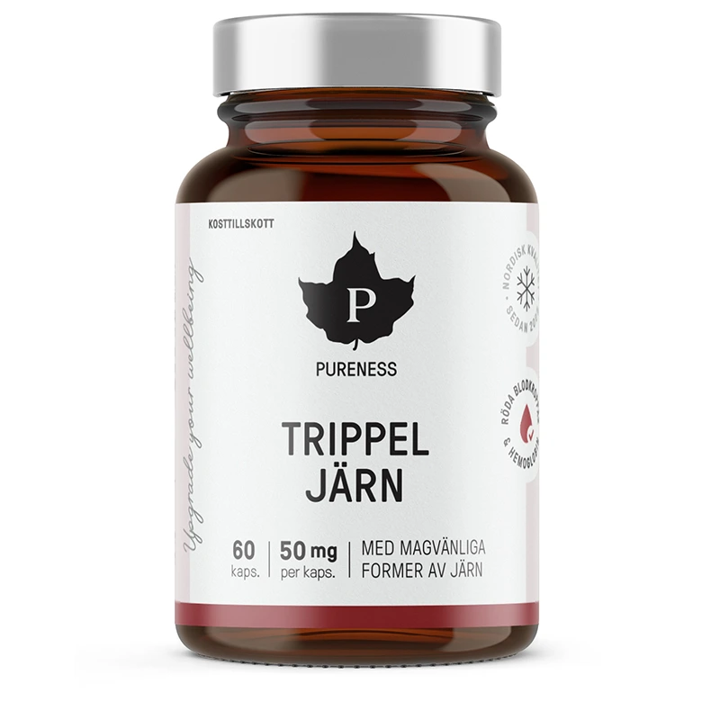 Pureness Trippel Järn 60 kapslar | Apotek Hjärtat