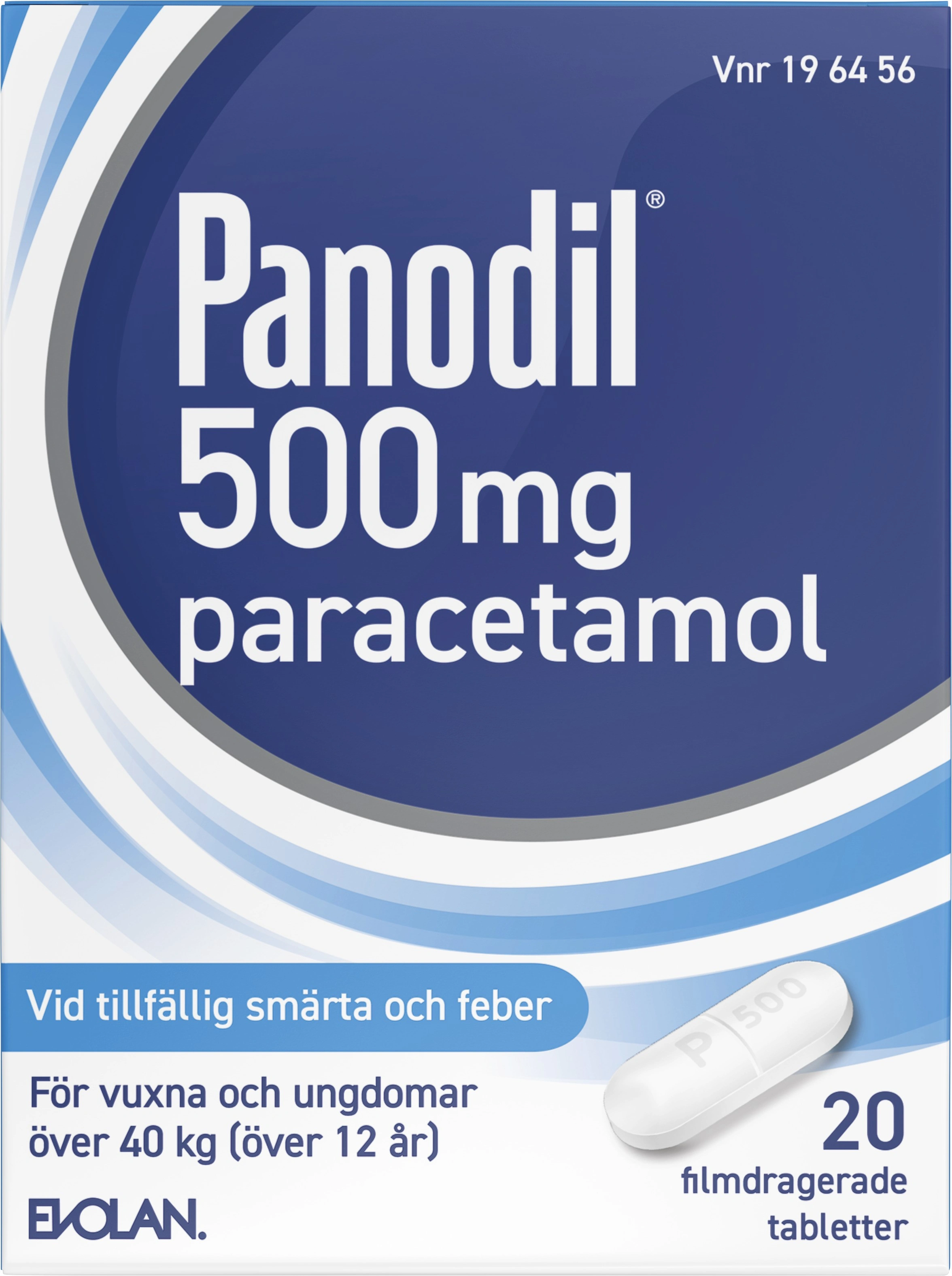 Panodil 500 mg filmdragerad tablett 20 st | Apotek Hjärtat