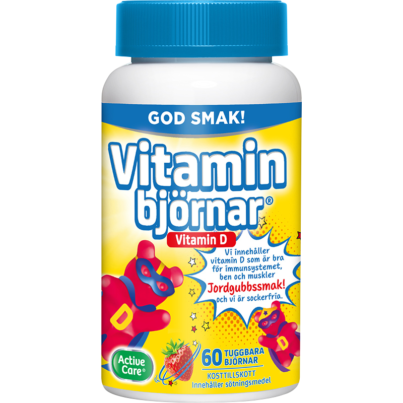 Active Care Vitaminbjörnar D-vitamin 60 st | Apotek Hjärtat
