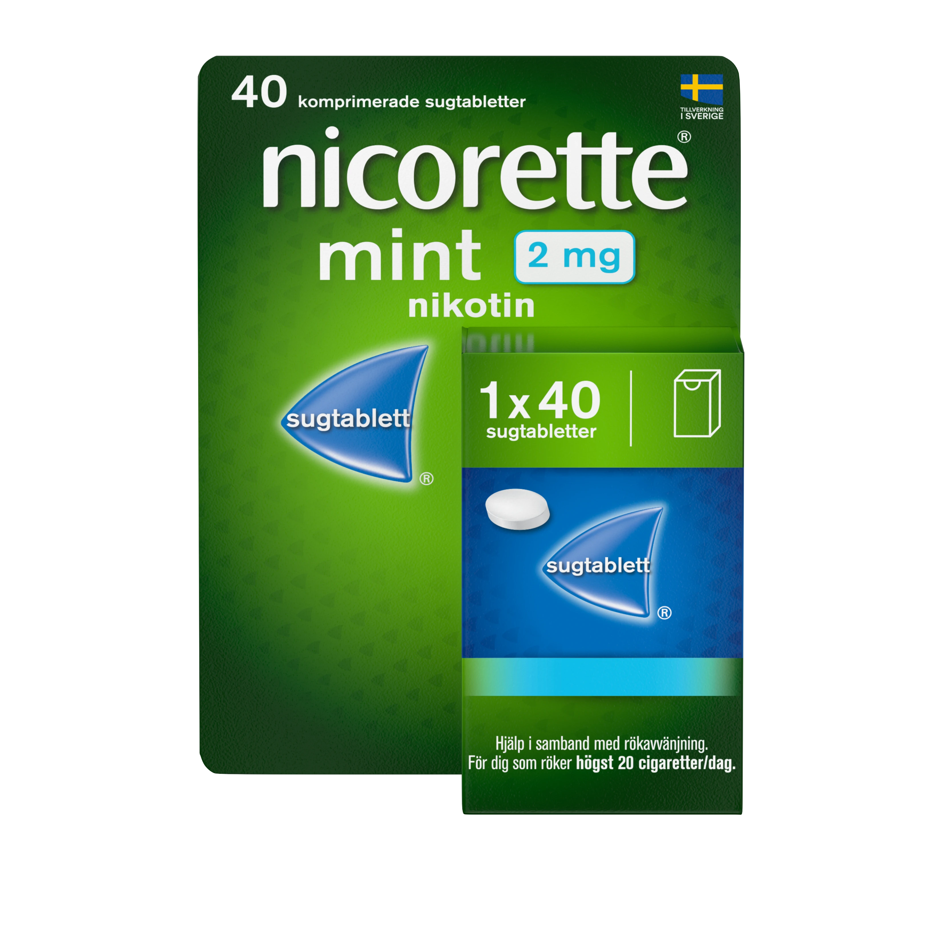 Nicorette Mint sugtablett 2mg, 40 st | Apotek Hjärtat