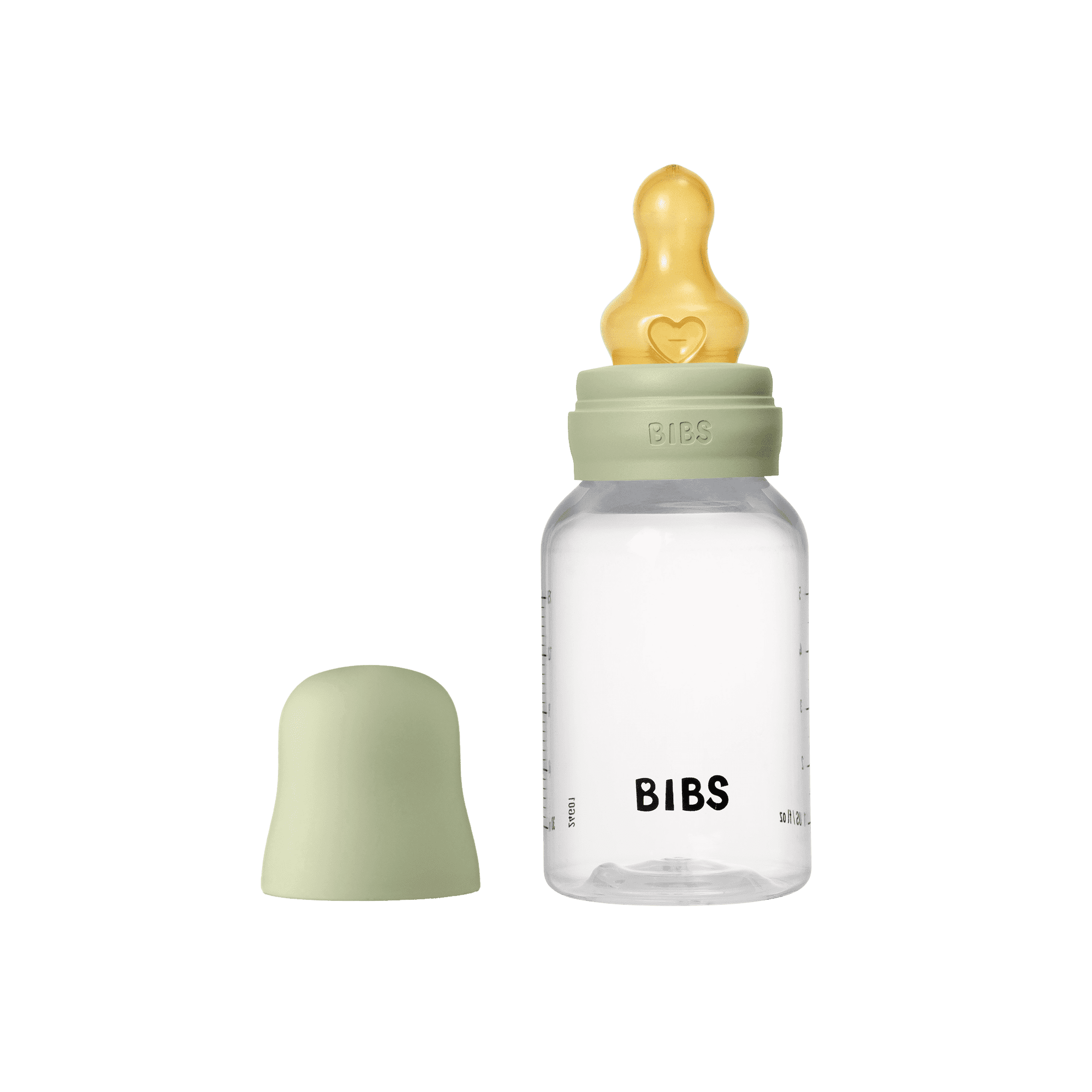 BIBS Baby Bottle Round Latex Slow Flow Sage 150 ml 1-pack | Apotek Hjärtat